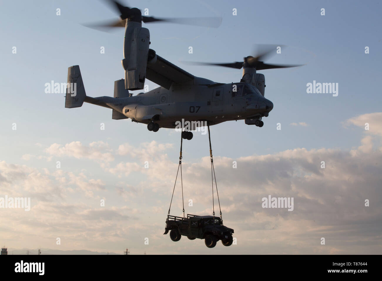 A U.S. Marine Corps MV-22B Osprey with Special Purpose Marine Air ...