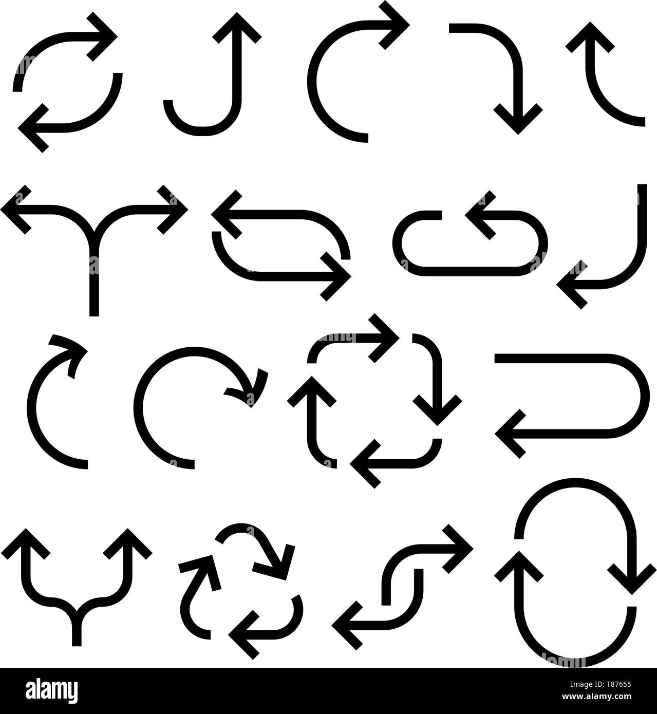 Black flat arrows Stock Vector Image & Art - Alamy