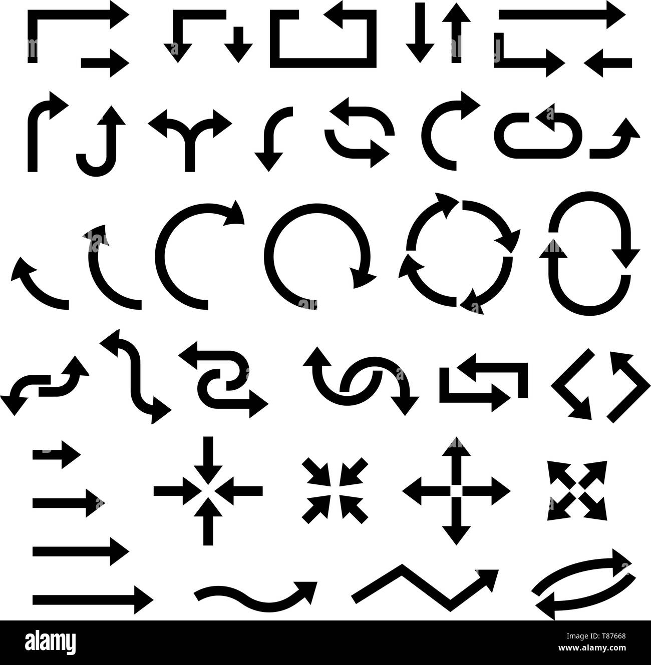 Black icons Stock Vector Images - Alamy