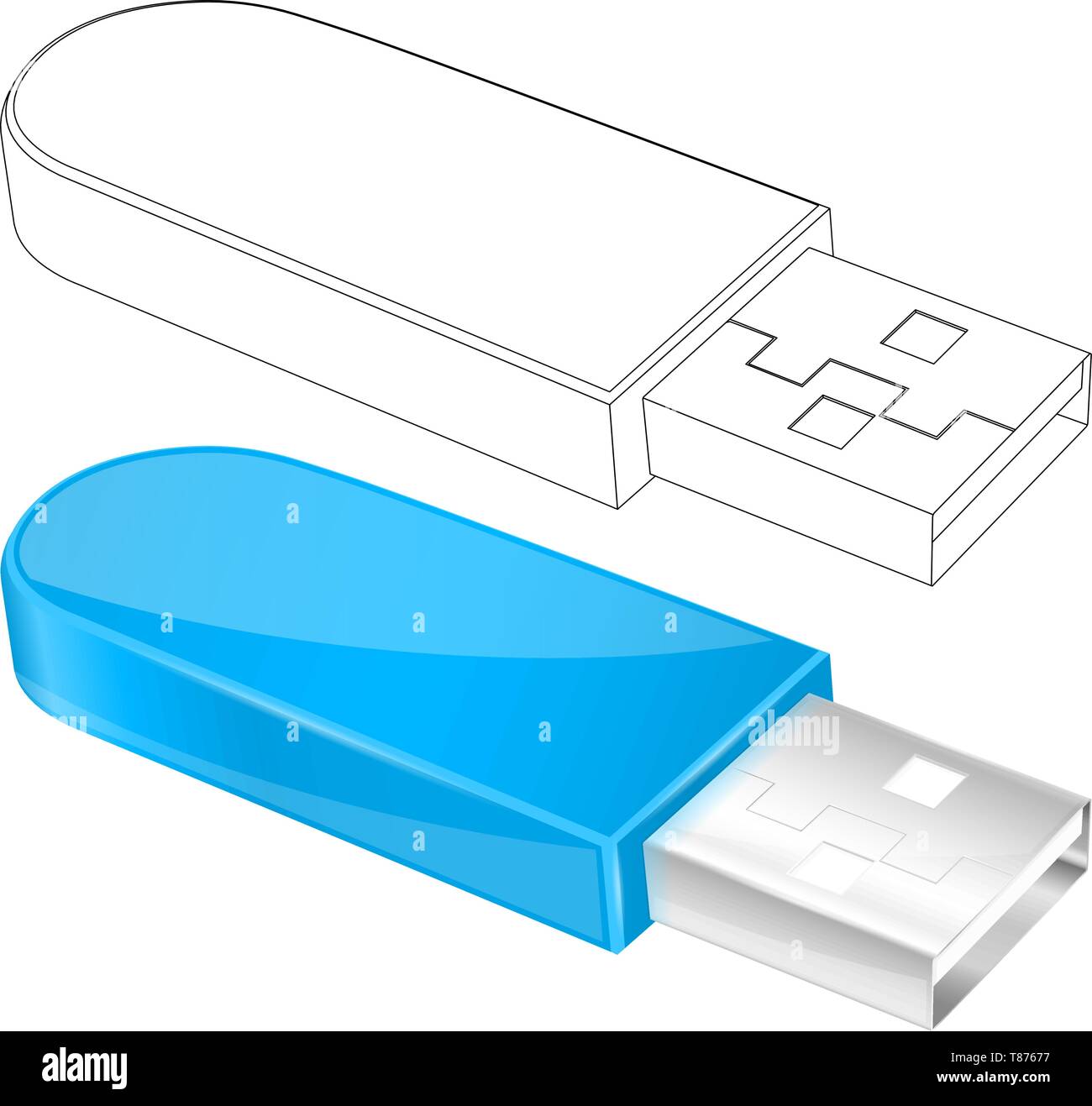 USB flash drive Stock Vector Image & Art - Alamy