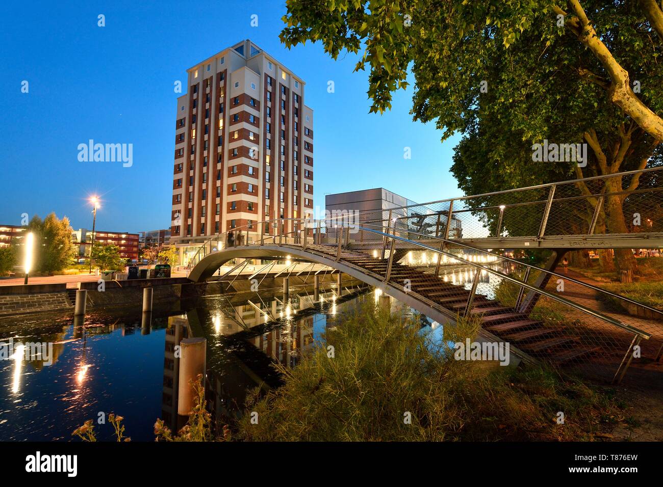 France, Bas Rhin, Strasbourg, development of port du Rhin (Rhine's ...