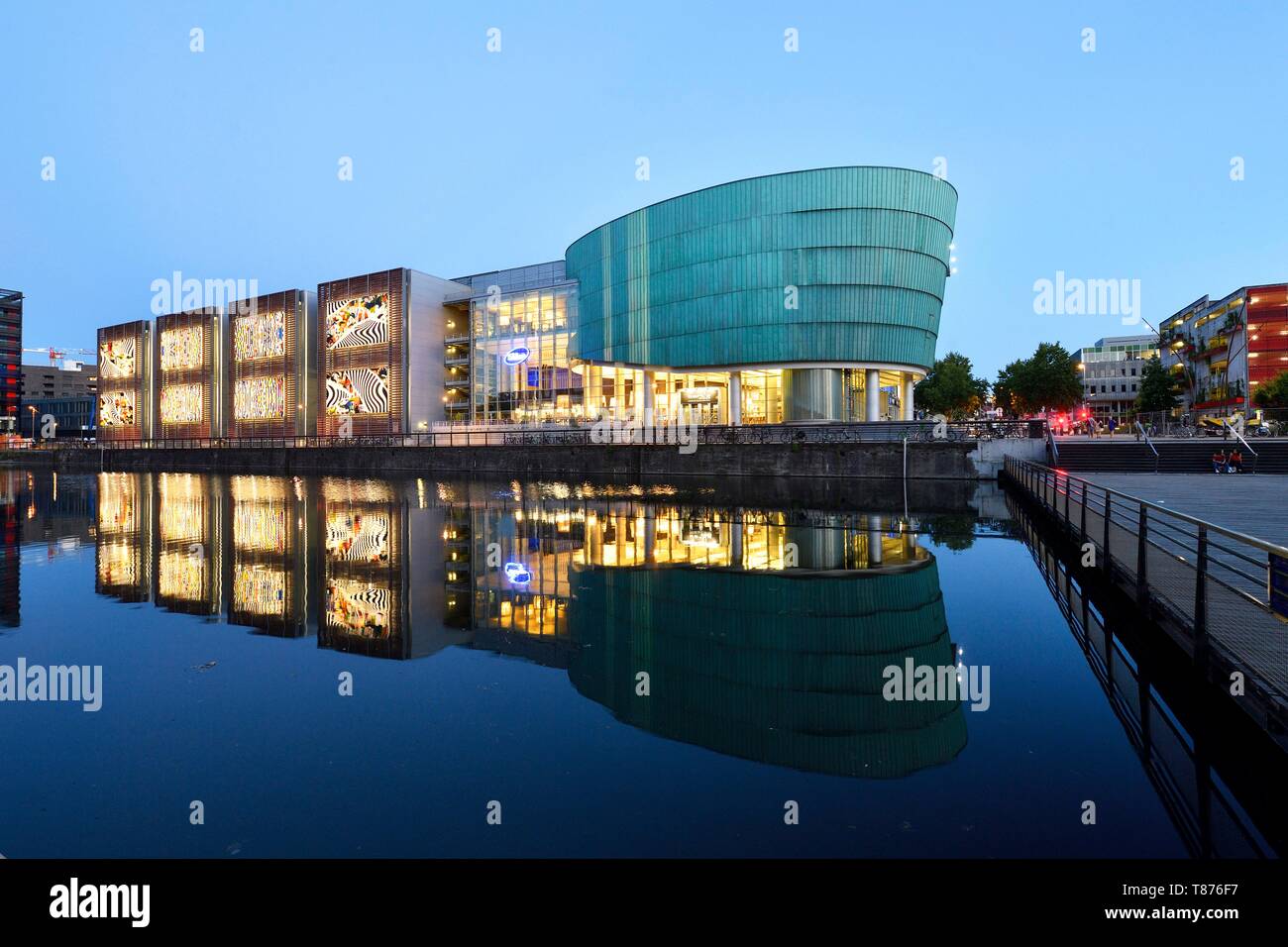France, Bas Rhin, Strasbourg, development of port du Rhin (Rhine's ...
