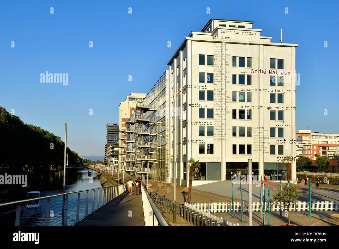 France, Bas Rhin, Strasbourg, development of port du Rhin (Rhine's ...