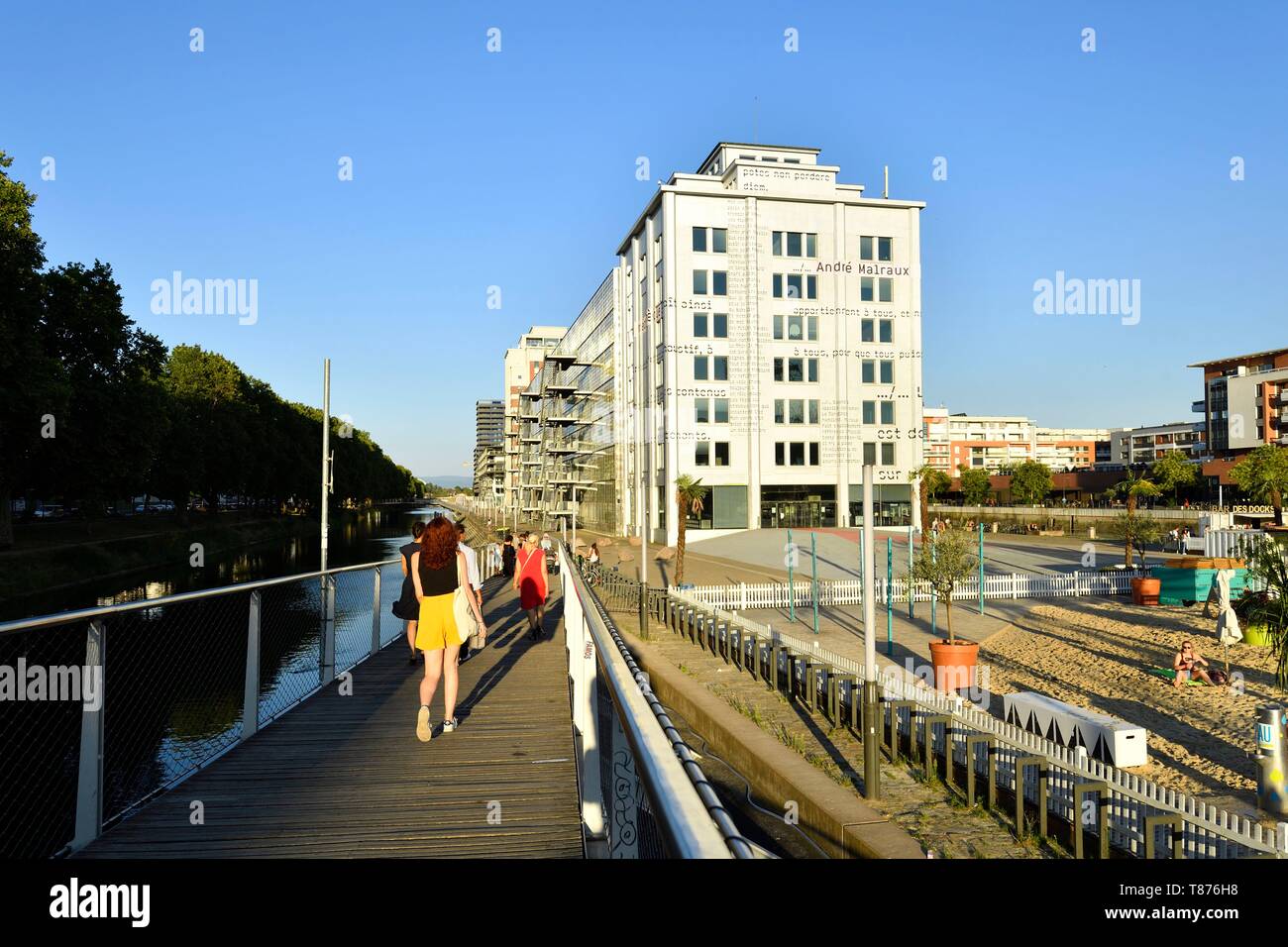 France, Bas Rhin, Strasbourg, development of port du Rhin (Rhine's ...