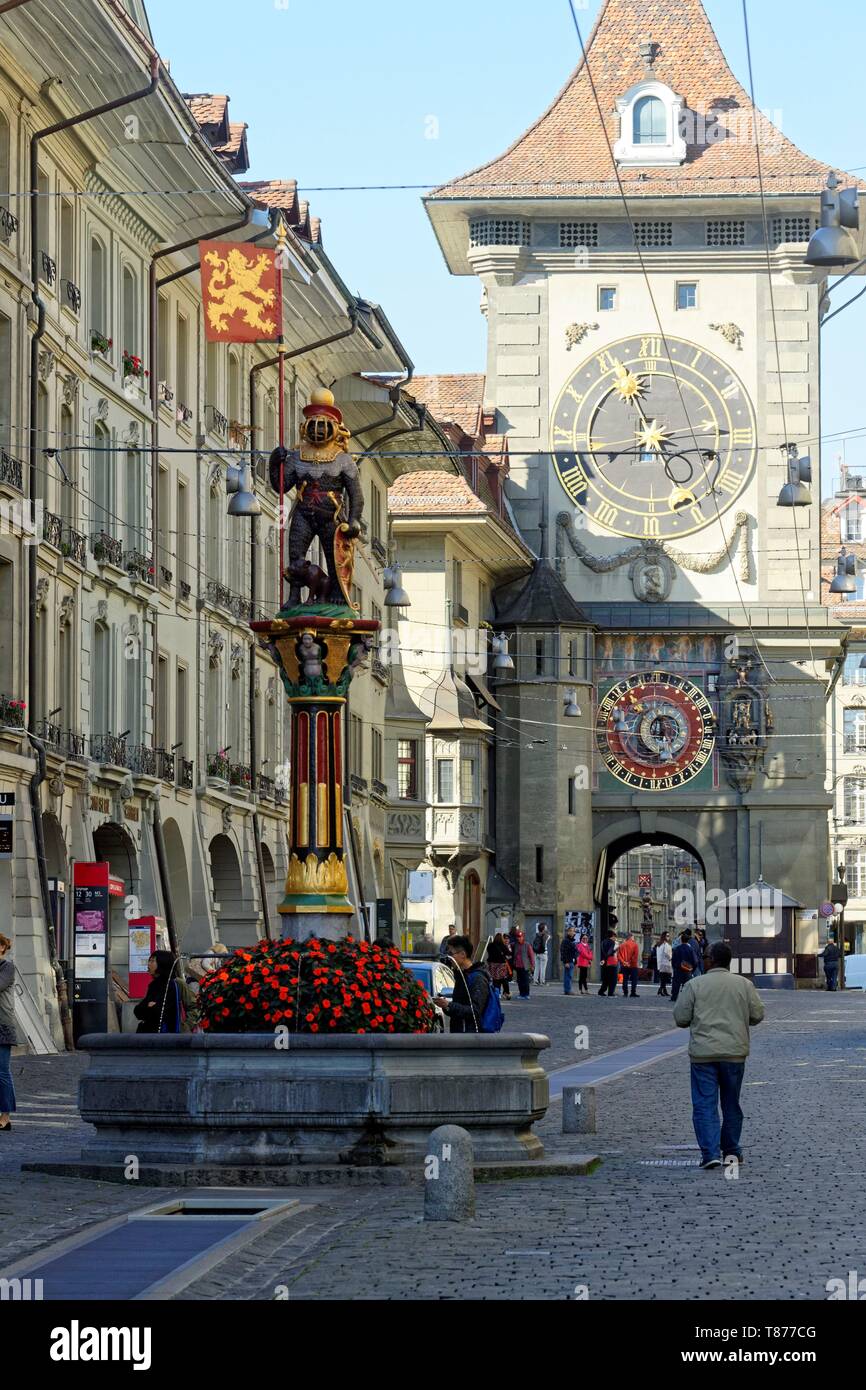 Switzerland, Canton of Berne, Berne, old town listed as World Heritage ...