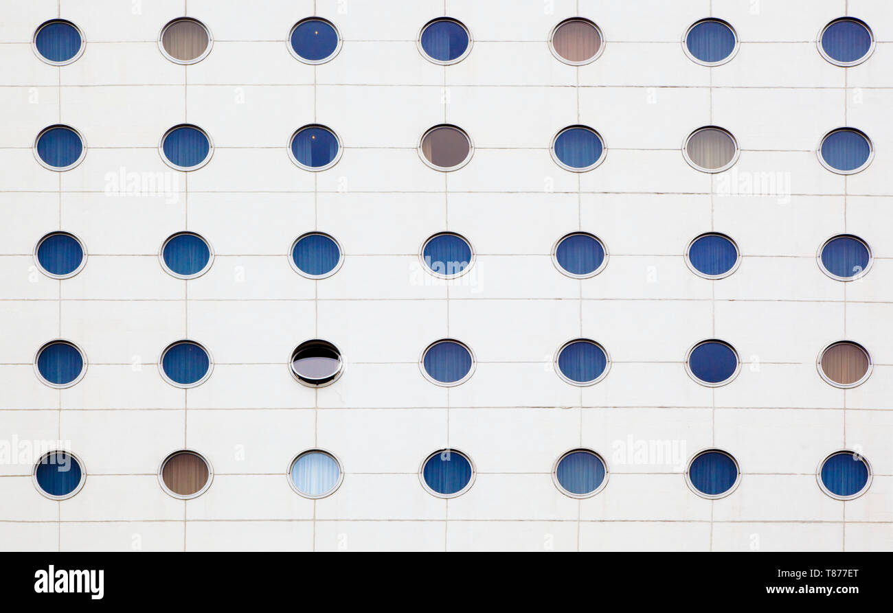 Circular Windows on a Building Stock Photo - Alamy