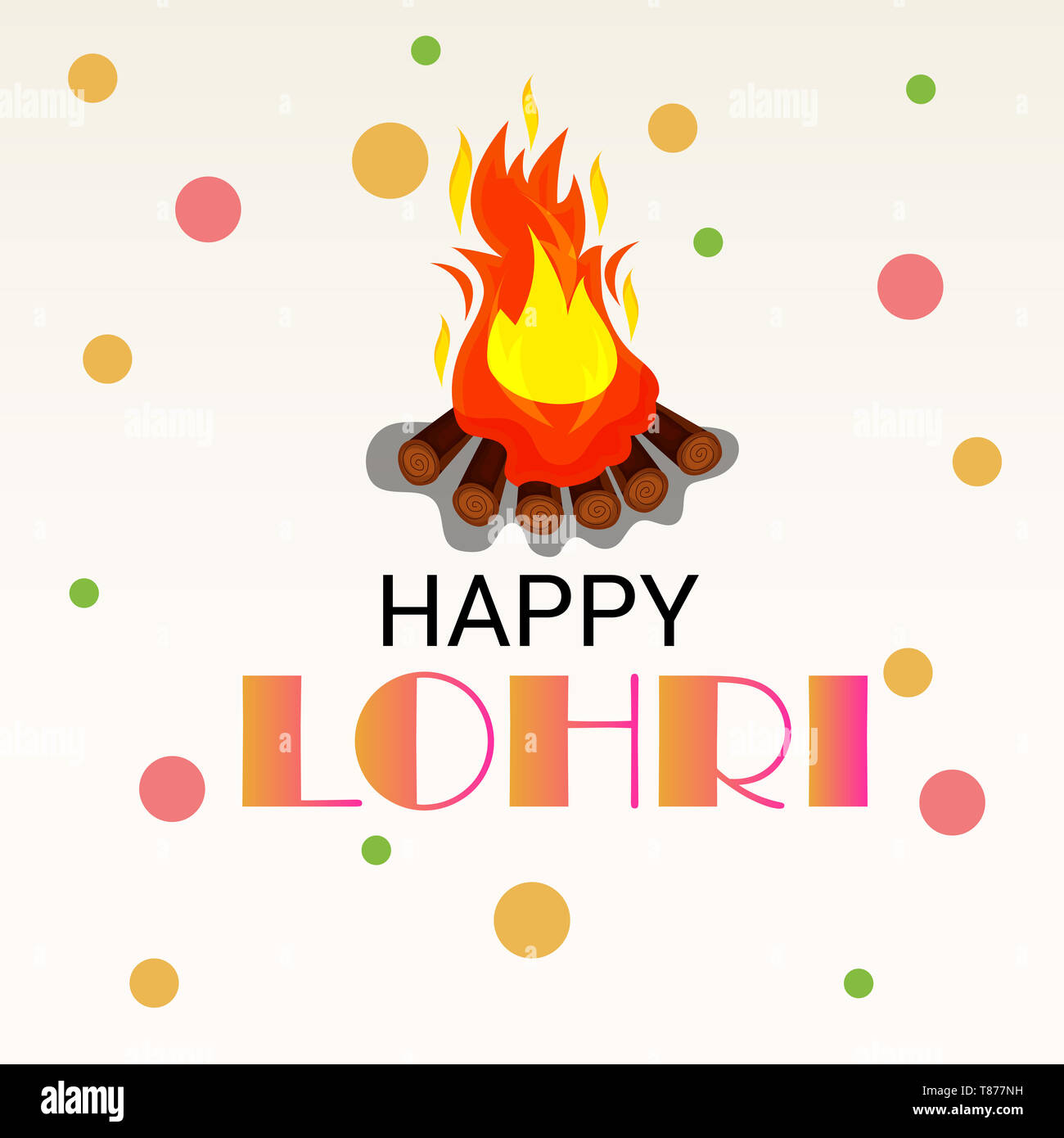 Vector illustration of a Background for Happy Lohri holiday Template ...
