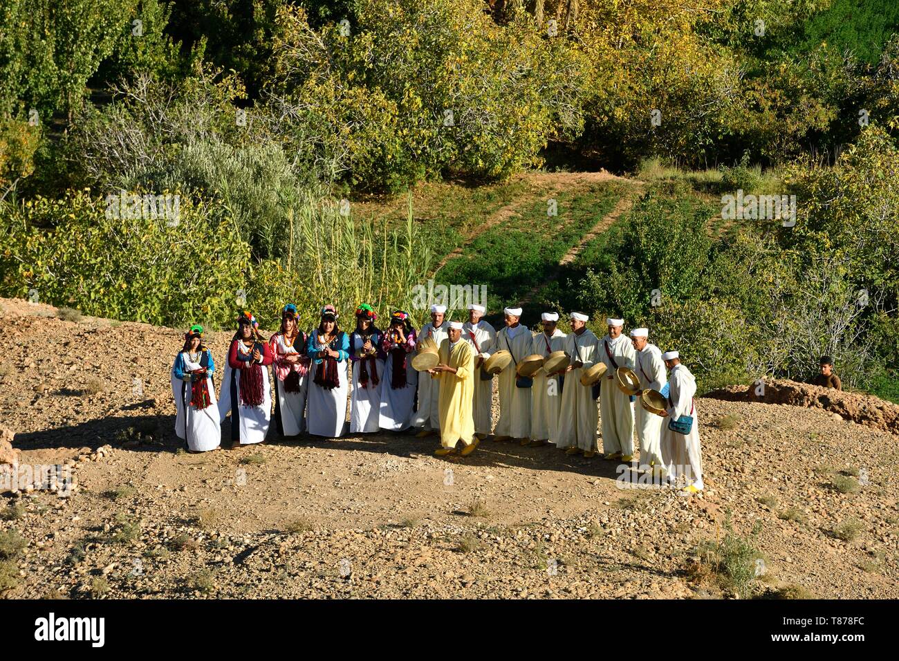 Morocco, High Atlas, Dades Valley, the valley of roses, Berber folk ...