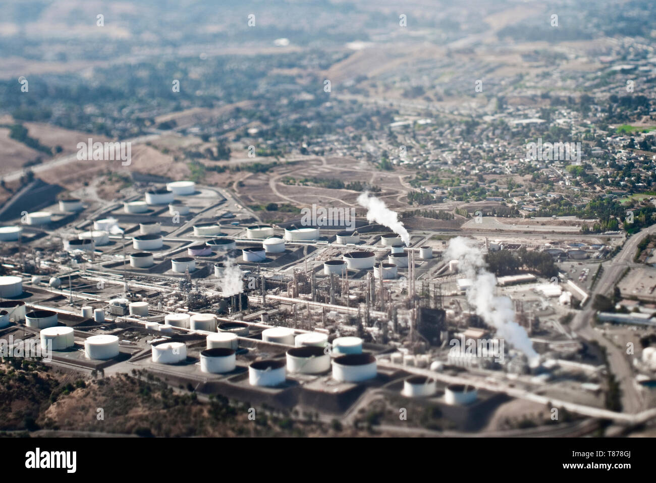 Aerial View of Industrial Area Stock Photo - Alamy