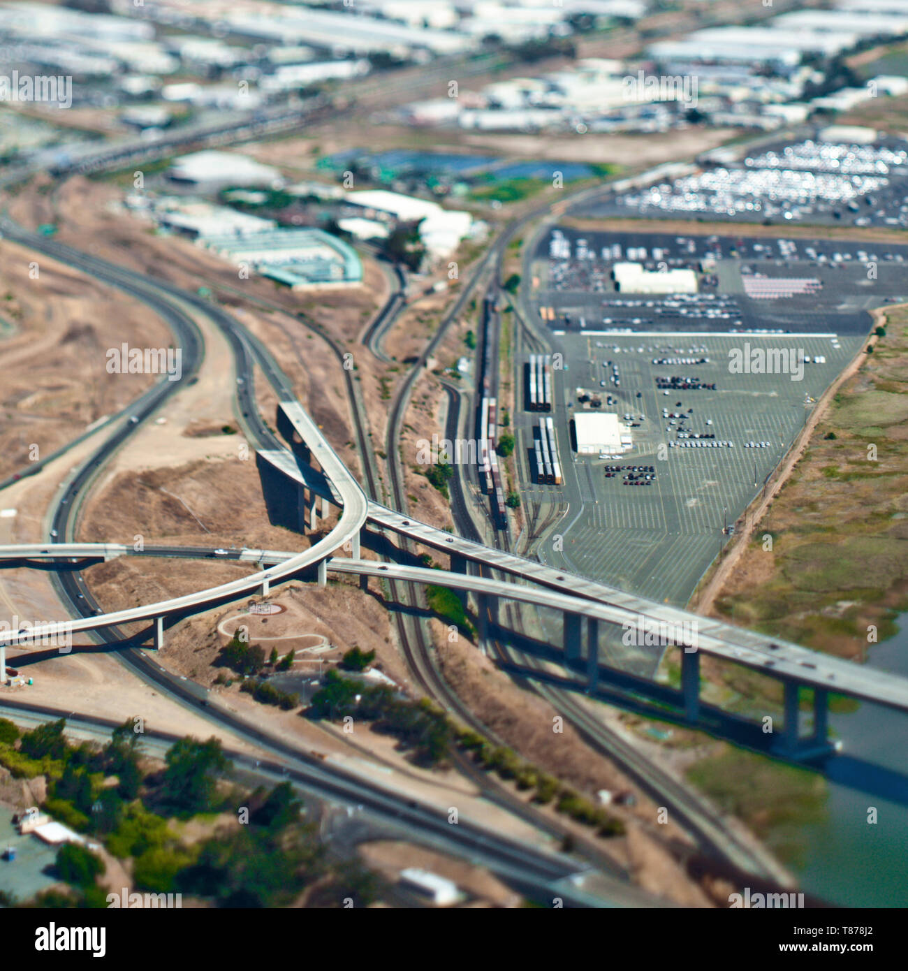 Aerial View of Industrial Area Stock Photo - Alamy