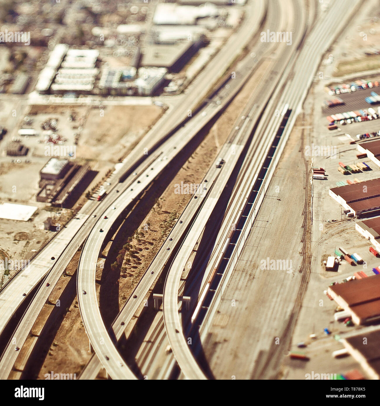 Aerial View of Industrial Area Stock Photo - Alamy