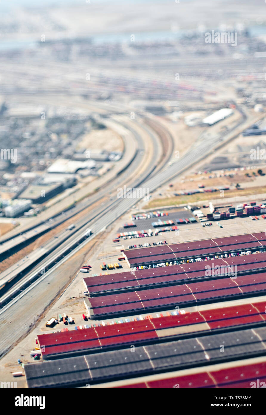 Aerial View of Industrial Area Stock Photo - Alamy
