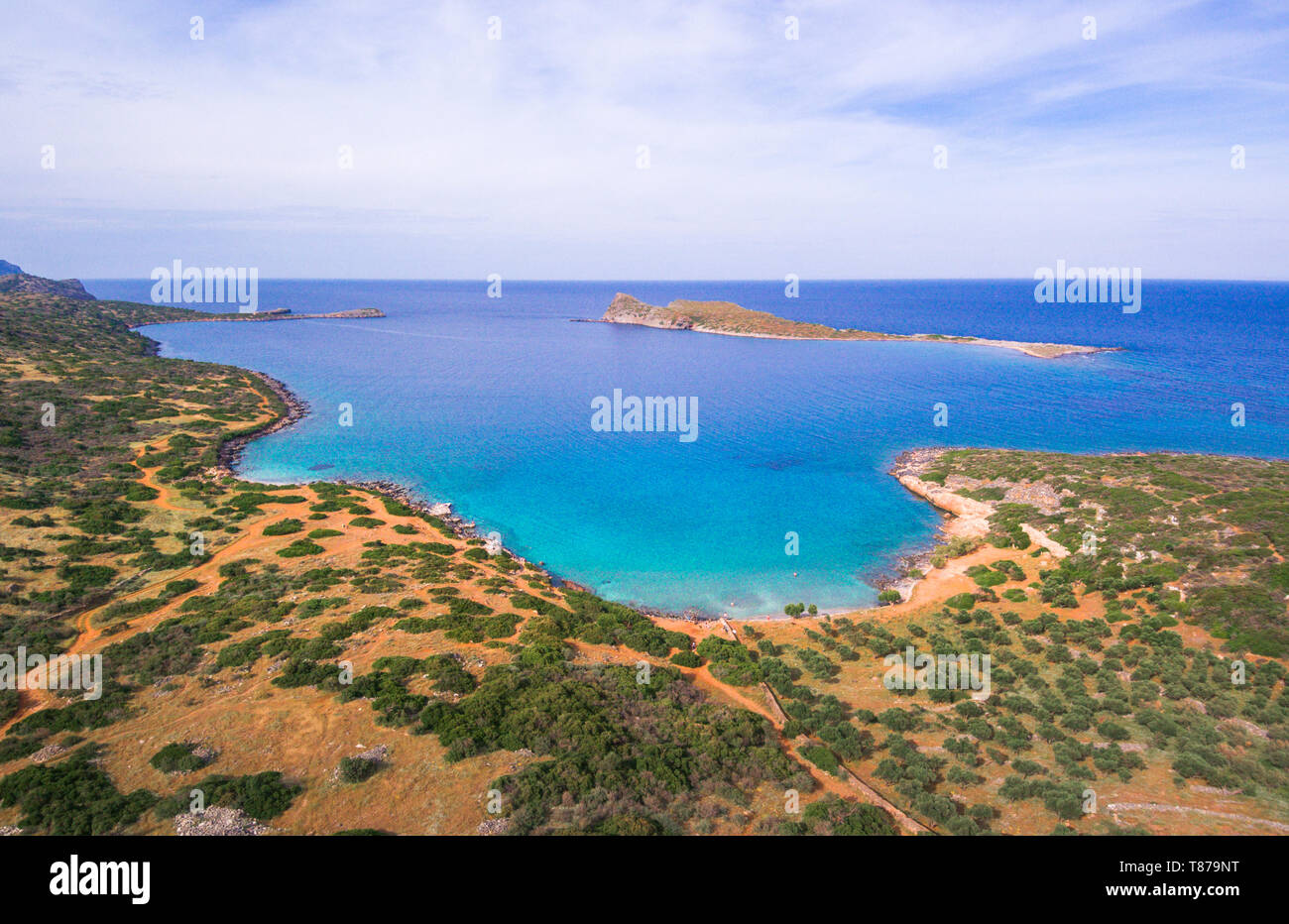 Amazing beach of Kolokitha near Elounda, Crete, Greece Stock Photo - Alamy