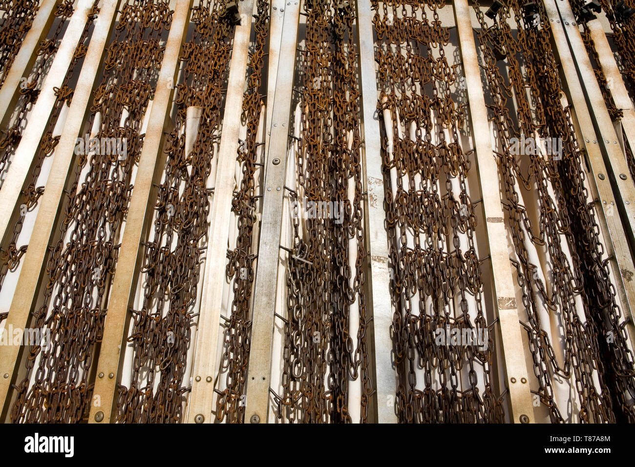 Metal Chain Link Door Stock Photo - Alamy