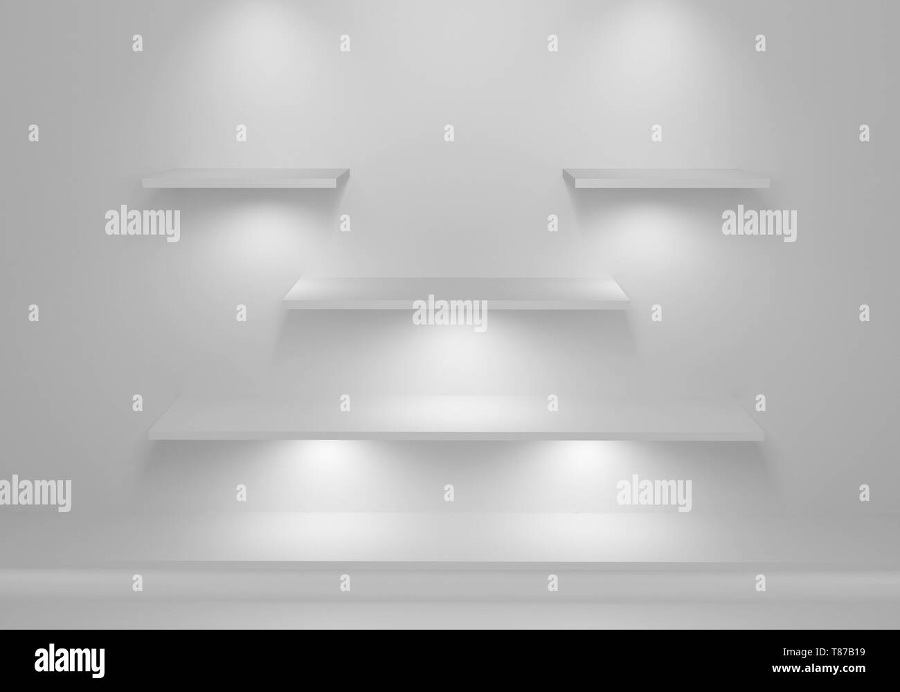 3d rendering showroom wall background Stock Photo - Alamy