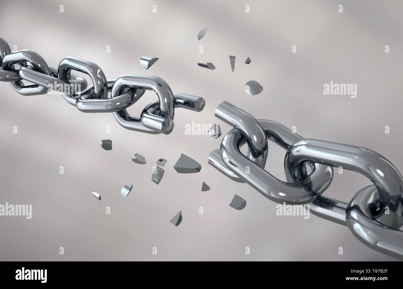 the iron chain is broken Stock Photo - Alamy