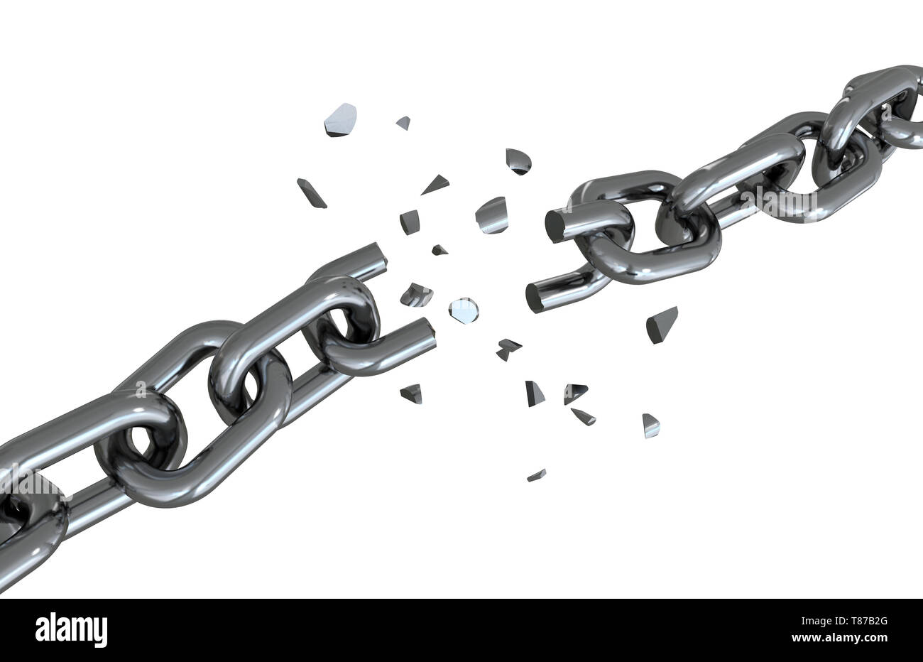 the iron chain is broken Stock Photo - Alamy