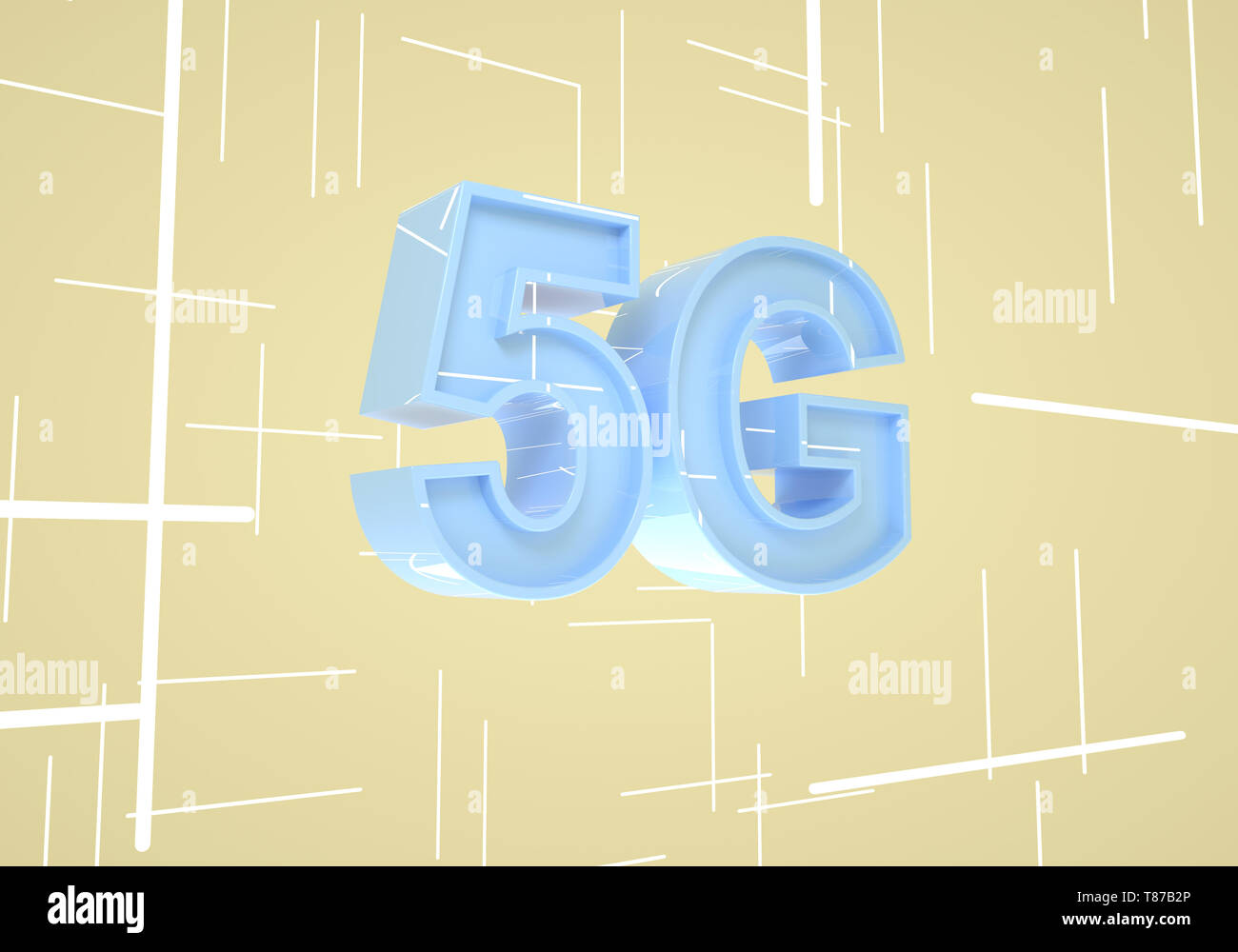 3D render 5G symbol illustration Stock Photo - Alamy