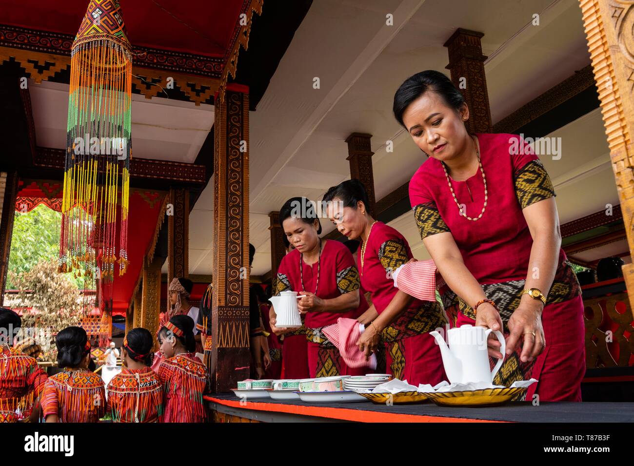 Indonesia, Sulawesi island, Toraja country, Tana Toraja, procession ...
