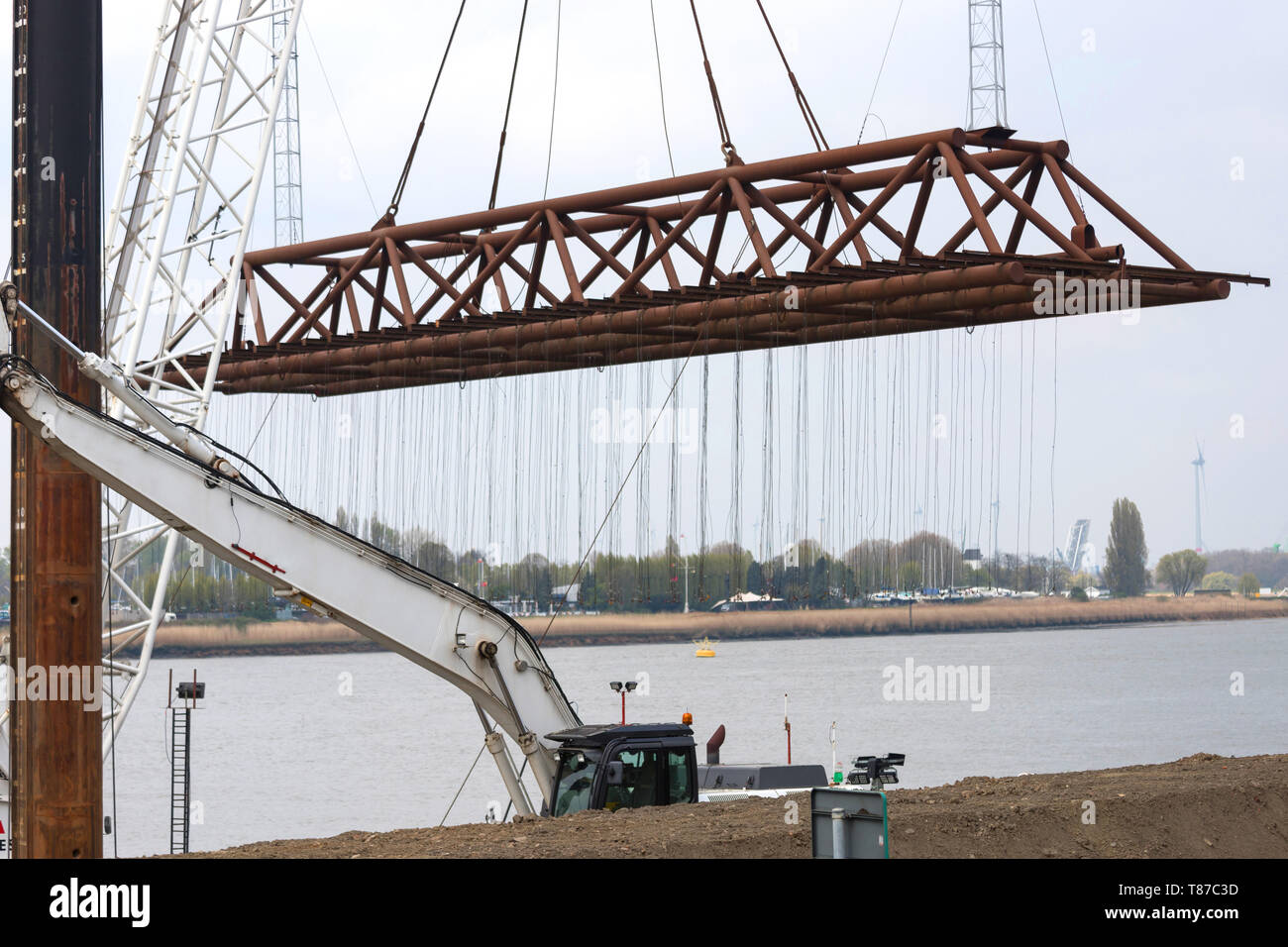 work on a river shore structure Stock Photo - Alamy