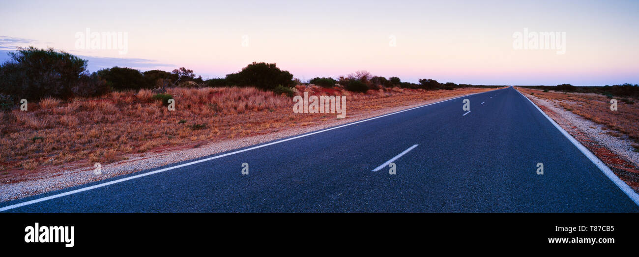 Empty two lane highway hi-res stock photography and images - Alamy