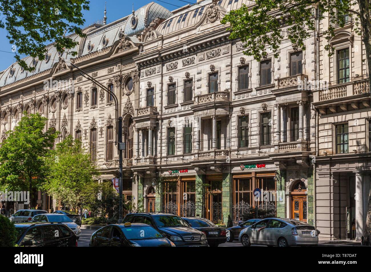 Georgia, Tbilisi, Rustaveli Avenue, building detail Stock Photo - Alamy