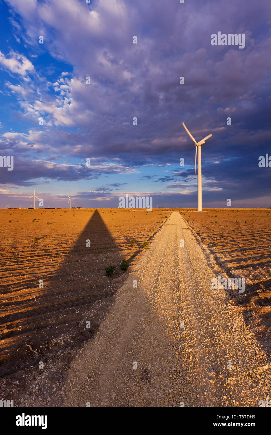 Wind Turbine Shadow Stock Photo - Alamy