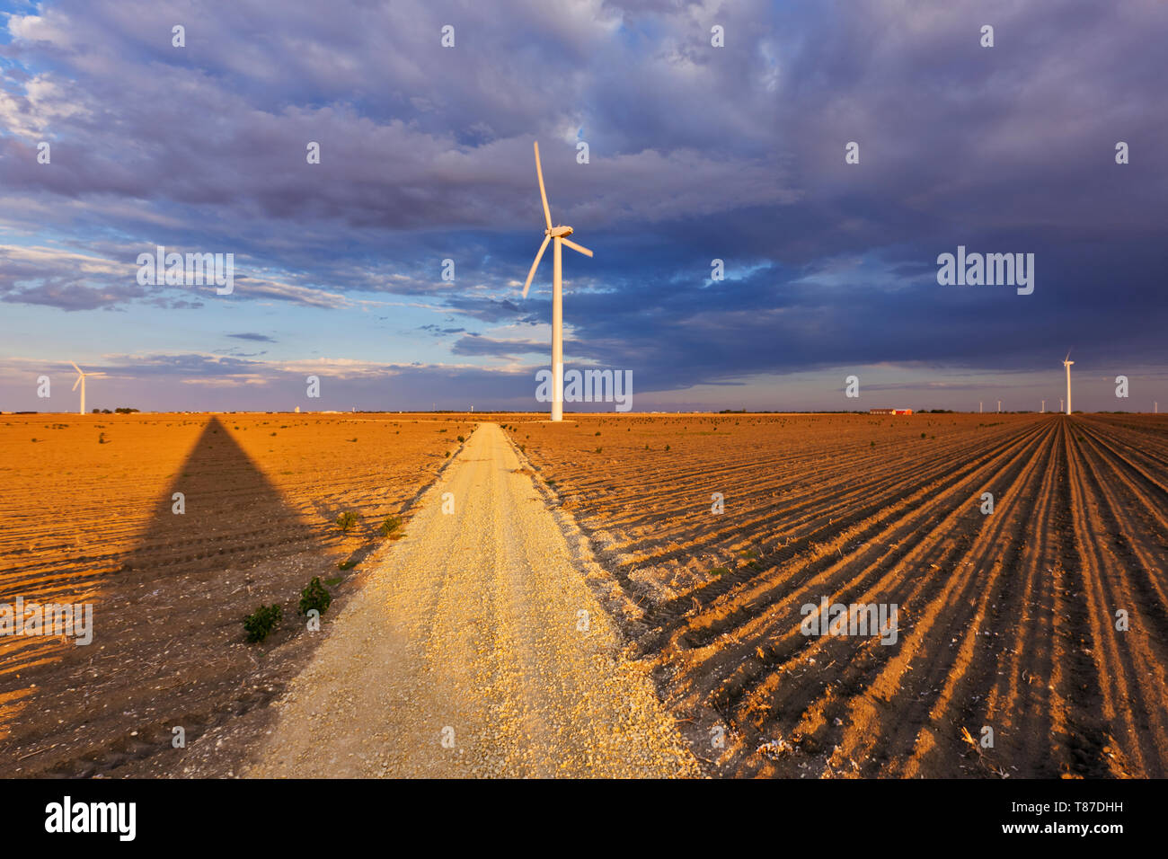 Wind Turbine Shadow Stock Photo - Alamy