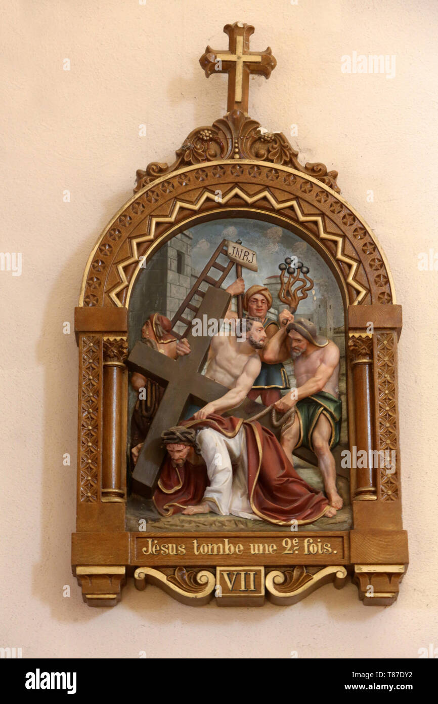 Jesus falls the second time hi-res stock photography and images - Alamy