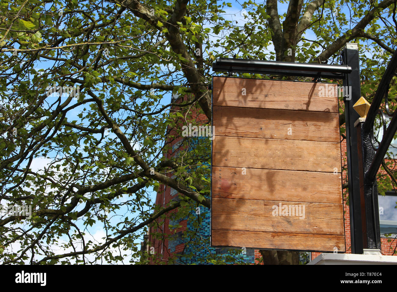 Wooden signage hi-res stock photography and images - Alamy