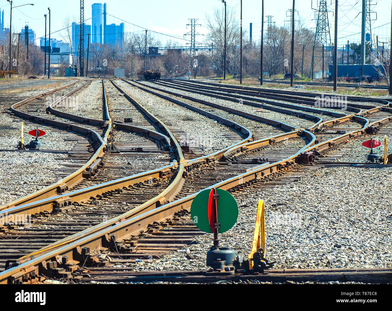 Small Detroit automotive railyard near factory Stock Photo - Alamy