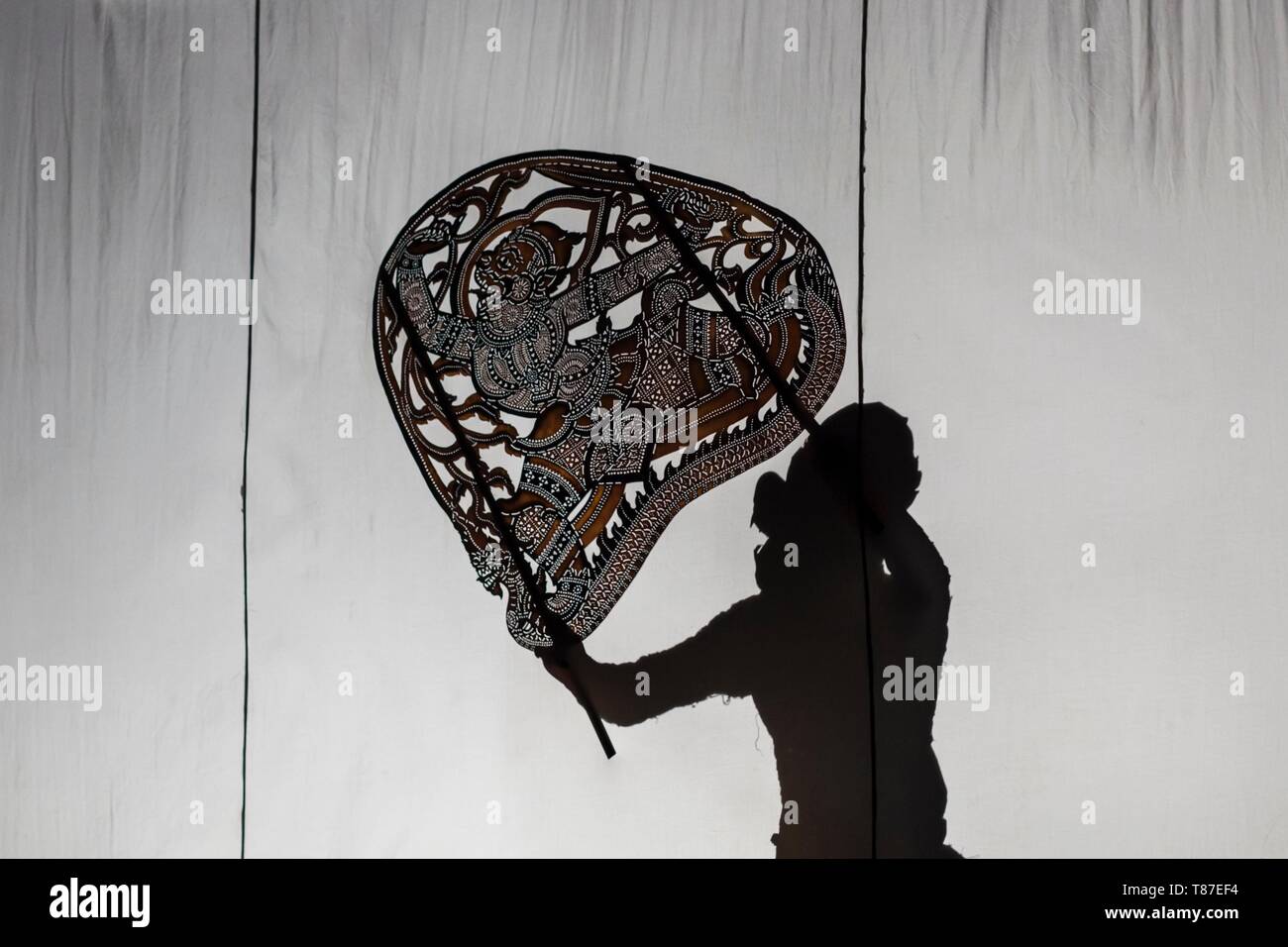 Cambodia, Phnom Penh, traditional dance performance, shadow puppets ...