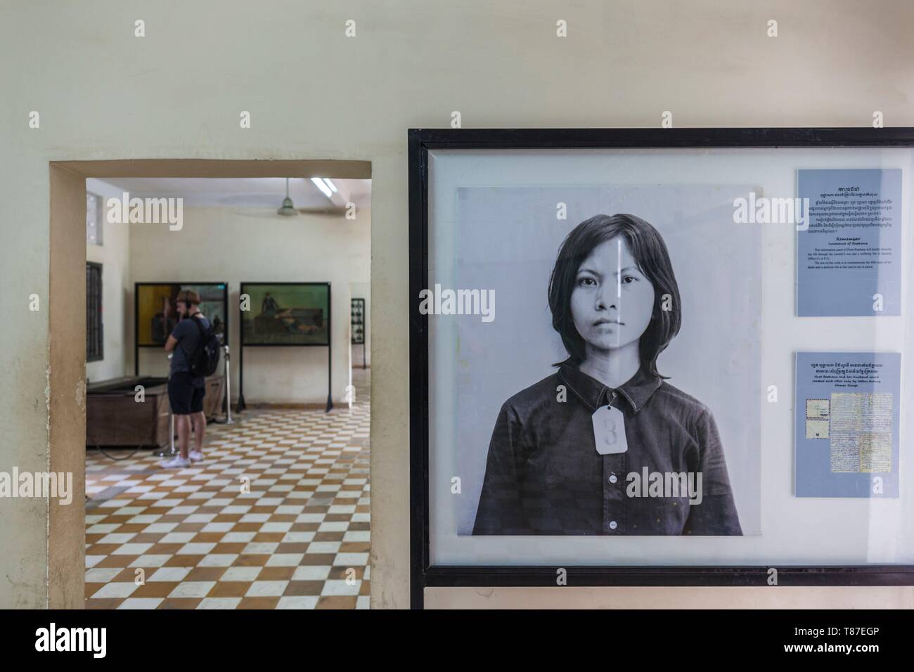 Cambodia, Phnom Penh, Tuol Sleng Museum of Genocidal Crime, Khmer Rouge ...