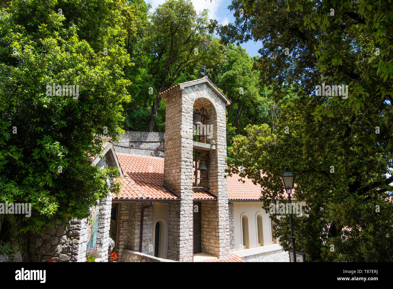 Greccio, Italy. hermitage shrine erected by St. Francis of Assisi in ...