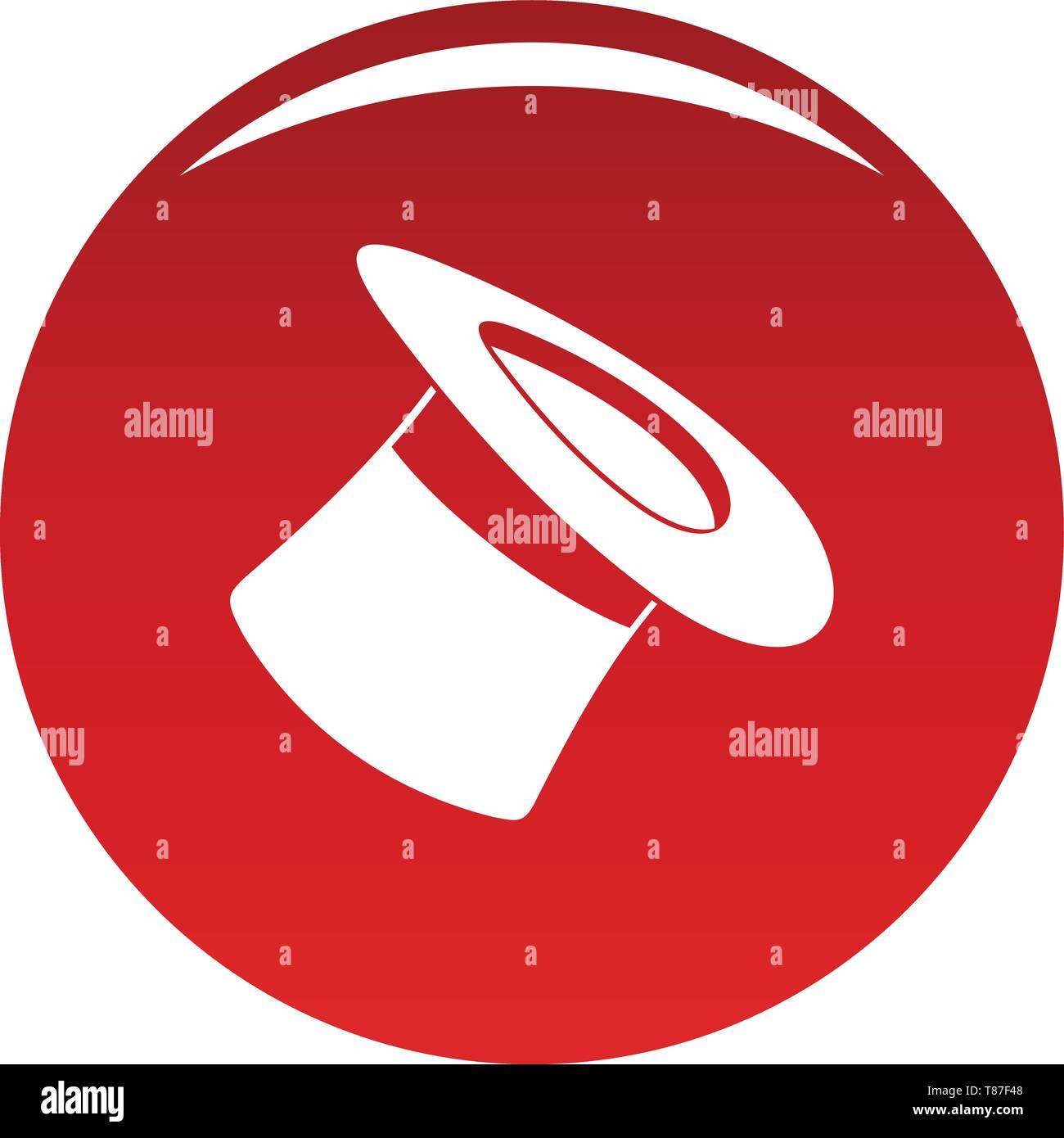 Inverted hat icon. Simple illustration of inverted hat vector icon for ...