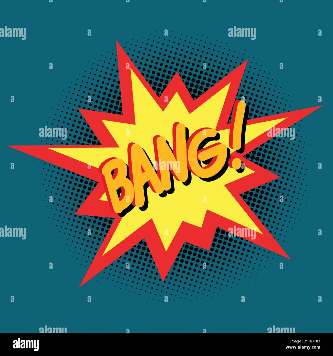 bang Comic cartoon pop art vector retro vintage drawing Stock Vector ...