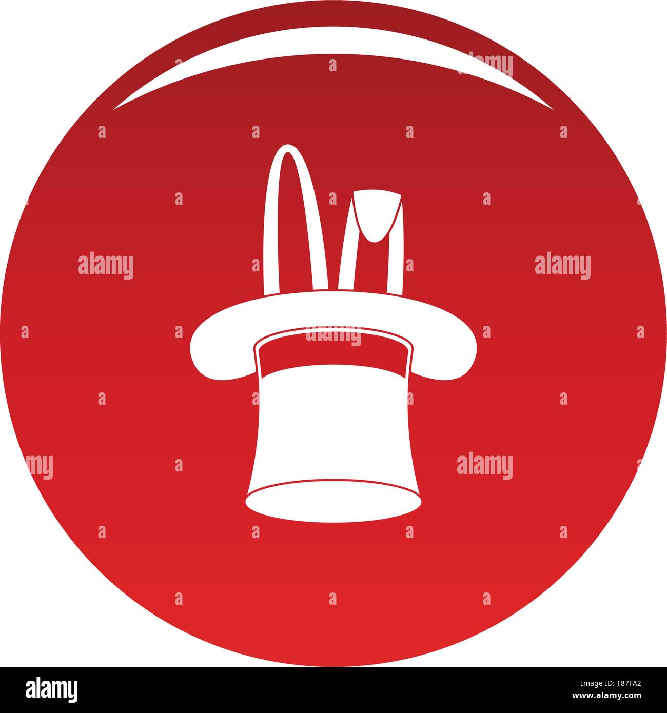 Hat with rabbit icon. Simple illustration of hat with rabbit vector ...