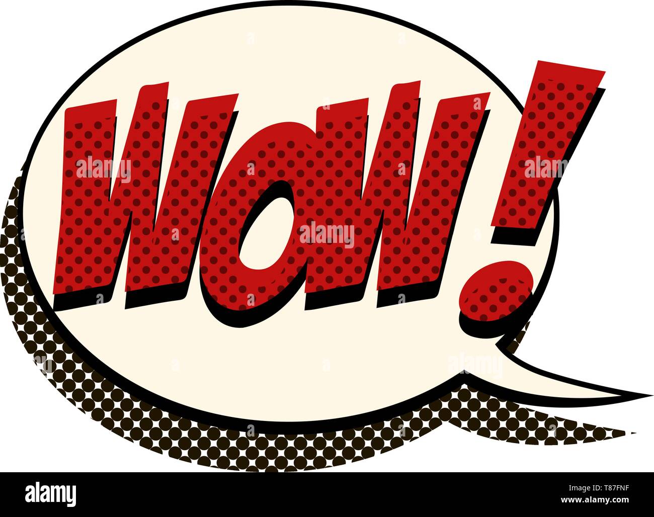 wow comic bubble. cartoon pop art retro drawing illustration Stock ...