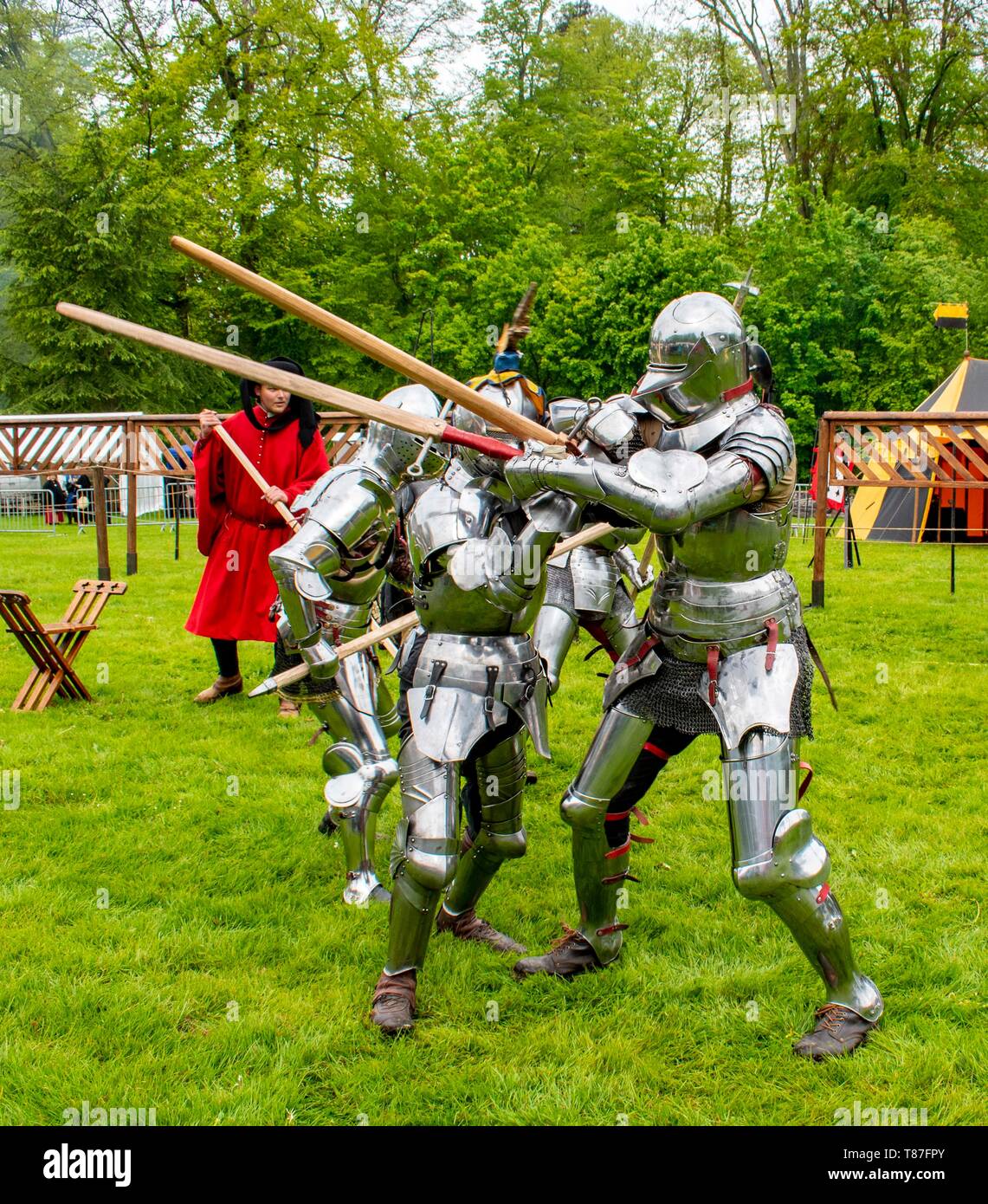 Knight In Armour Fighting