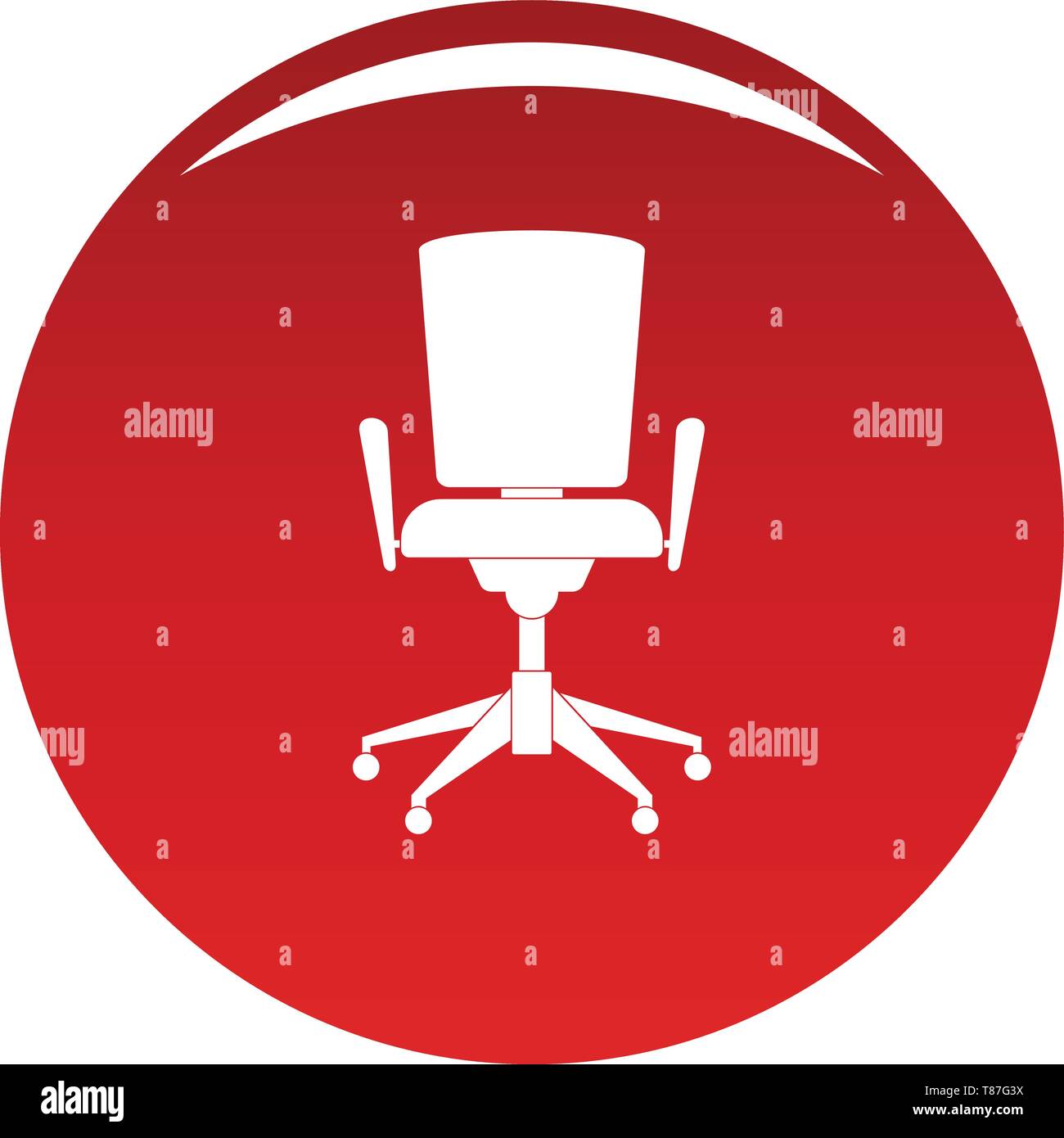 Chair with back icon. Simple illustration of chair with back vector ...