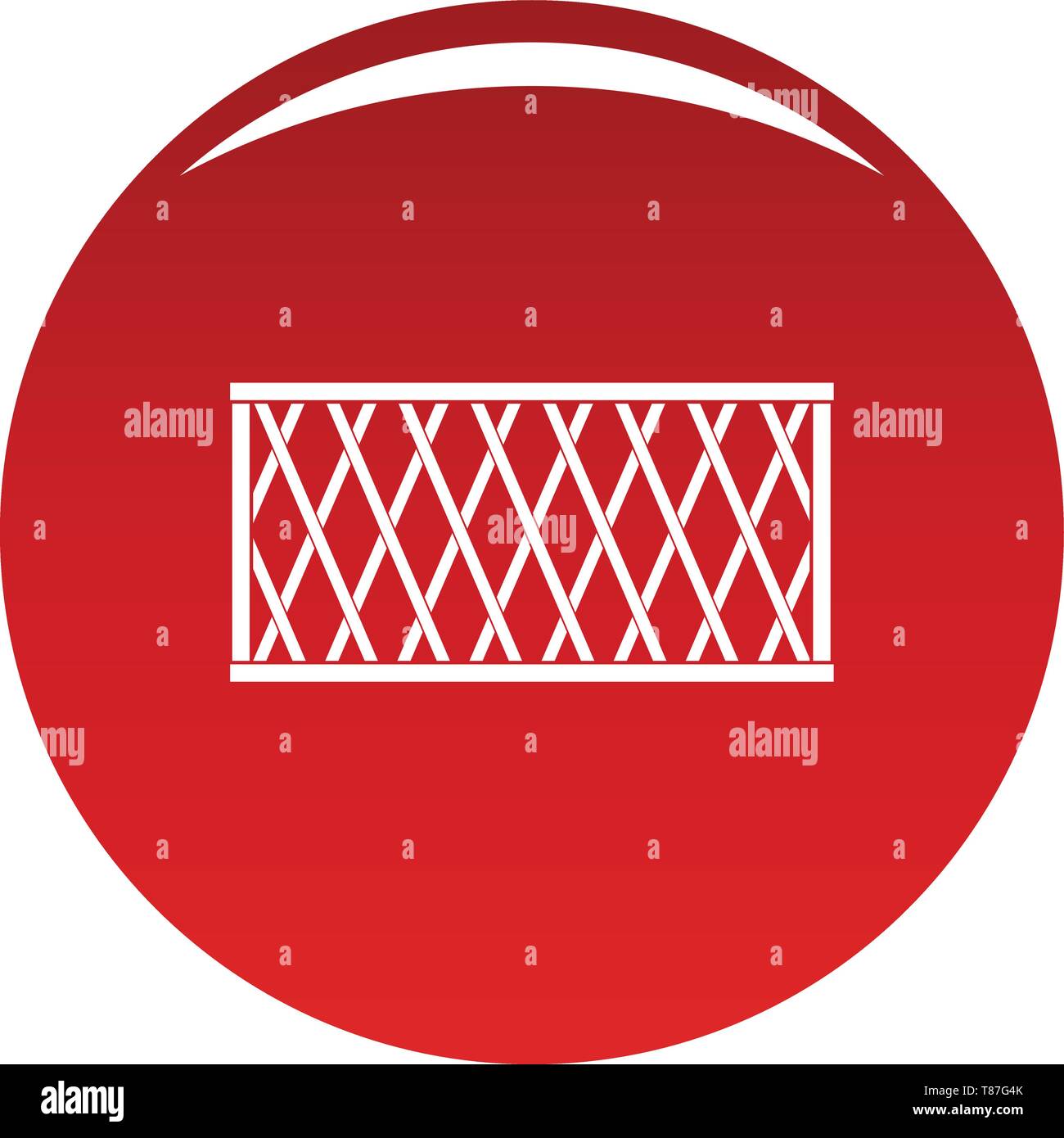 Fence icon. Simple illustration of fencevector icon for any design red ...