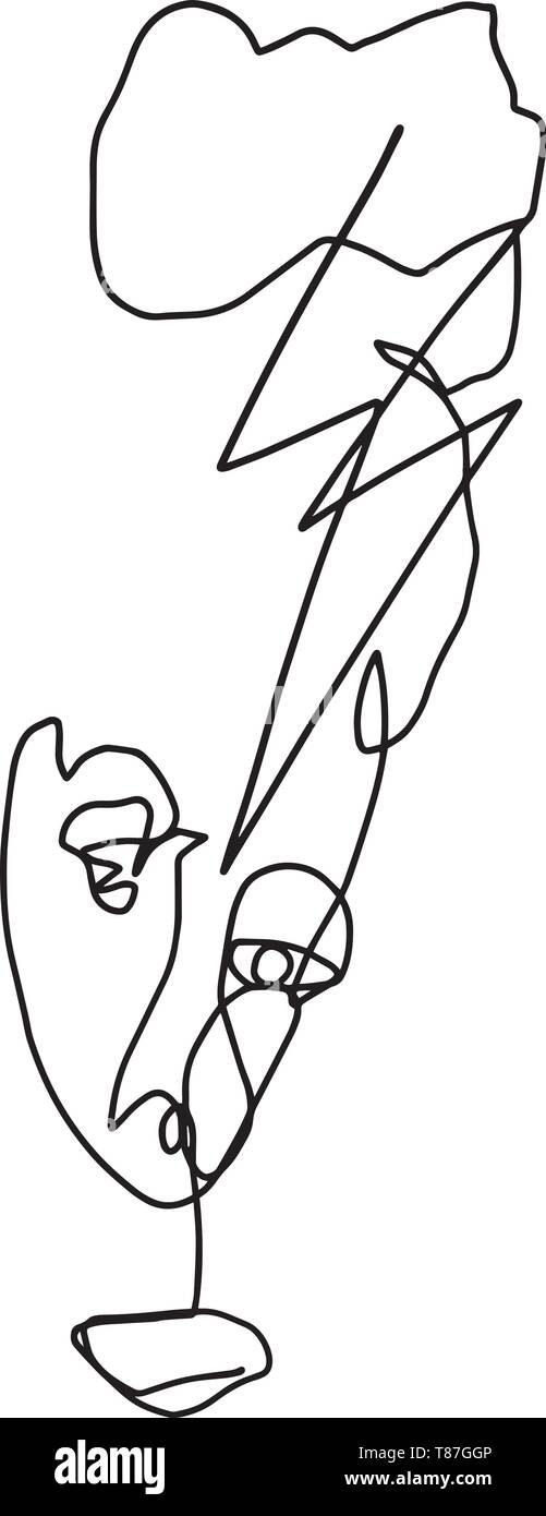 Abstract One Line Human Head Face Vector Illustration Stock Vector ...