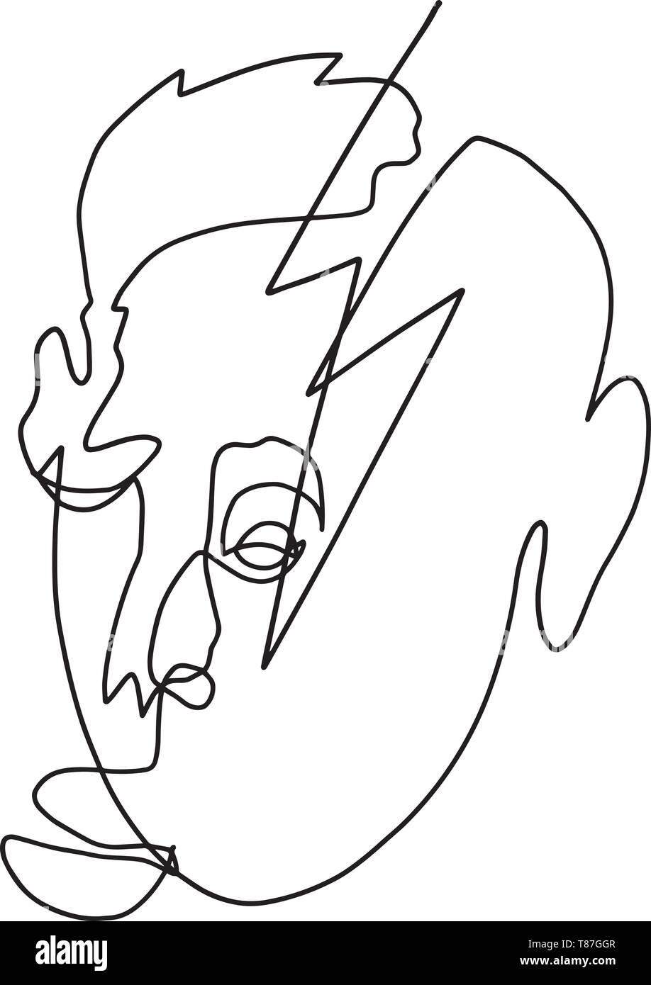 Abstract One Line Human Head Face Vector Illustration Stock Vector ...