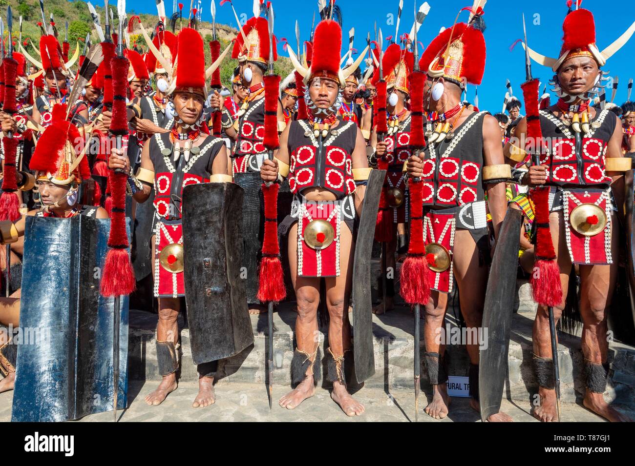 India, Nagaland, Kohima, annual meeting of all the Naga tribes during ...