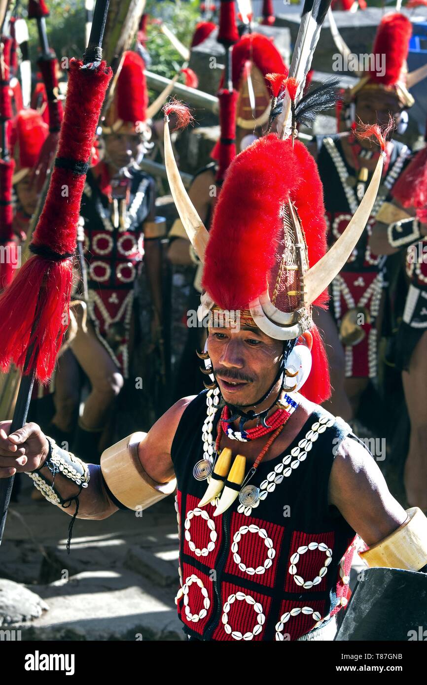 India, Nagaland, Kohima, annual meeting of all the Naga tribes during ...