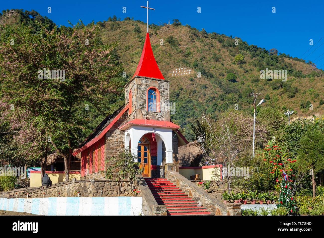 India, Nagaland, Kohima, catholic church Stock Photo - Alamy