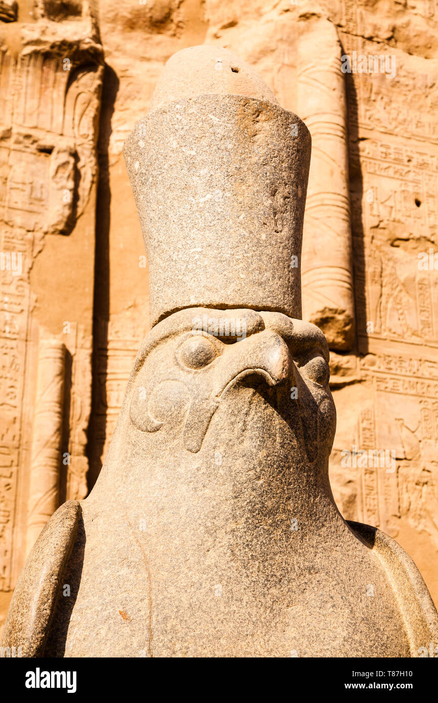 Horus statue at the Horus temple, close-up Stock Photo - Alamy