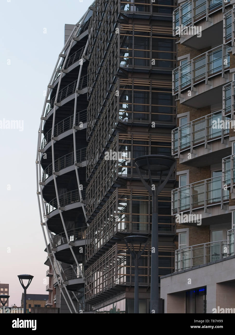 Round shaped contemporary apartment buildings Stock Photo - Alamy