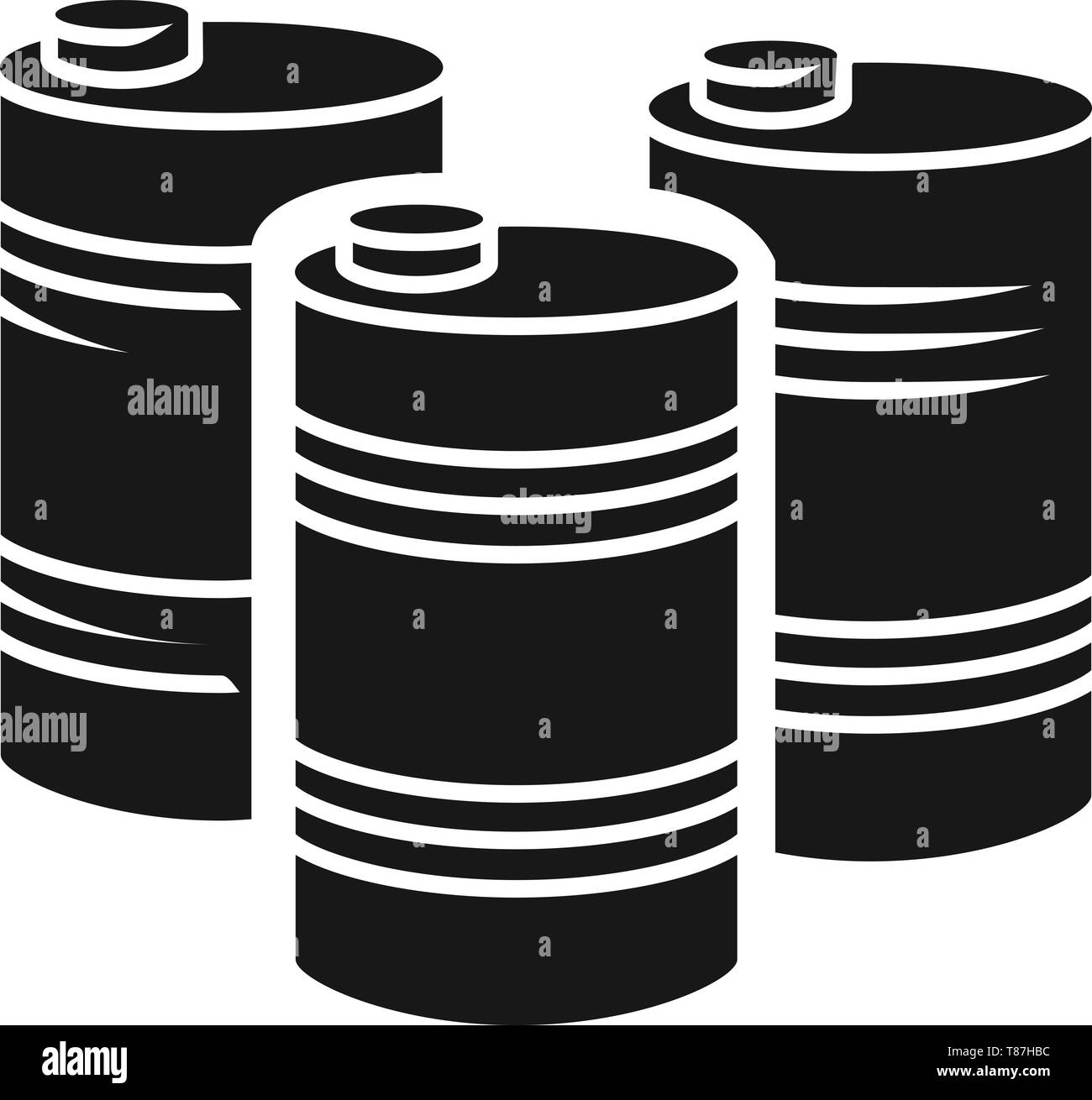 Petrol barrel stack icon. Simple illustration of petrol barrel stack ...