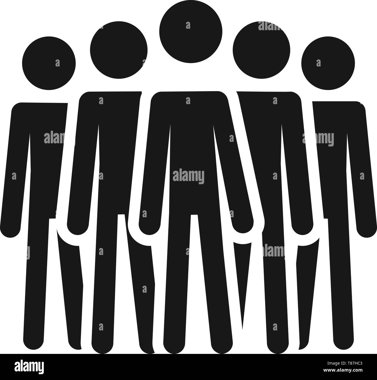 People cooperation icon. Simple illustration of people cooperation ...